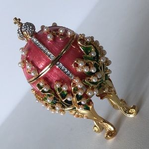 AKM | Accents | Akm Lily Of The Valley Faberge Style Easter Egg Pink ...